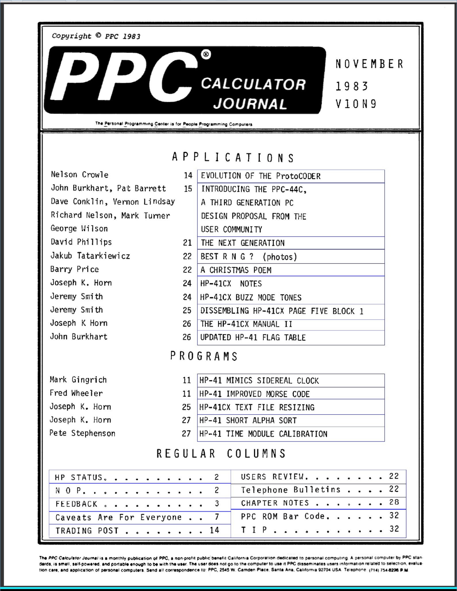 The PPC Calculator Archive